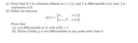 solved 1 prove that if f is a function defined on −1 1