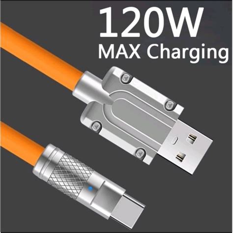 Kabel Data Metal Silikon W A Fast Charging In Cable Derajat Rotasi Lazada