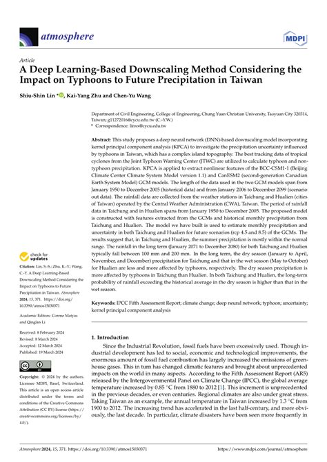 Pdf A Deep Learning Based Downscaling Method Considering The Impact