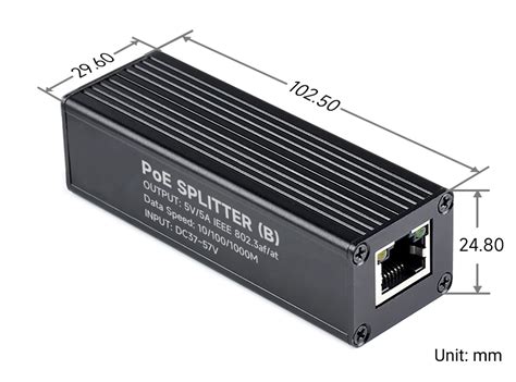 Industrial Gigabit Poe Splitter Options For 5v 5a Type C Dc Power Output Port Onboard Mps
