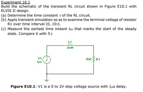 Solved Experiment 10 1build The Schematic Of The Transient