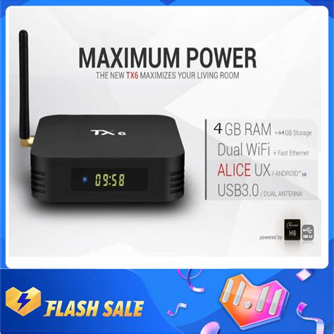 New Tx6 4gb 32gb Bluetooh 5g Unroot Version Smart Tv Android Box Iptv Mini Tvbox Malaysia
