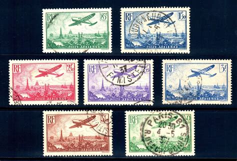 1936 French Airmail Caudron Simoun Plane Flying Over Paris Notice