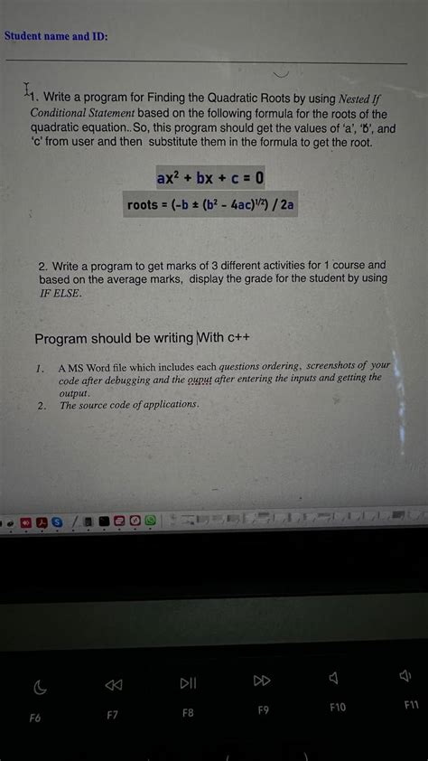 Solved Y Write A Program For Finding The Quadratic Roots By