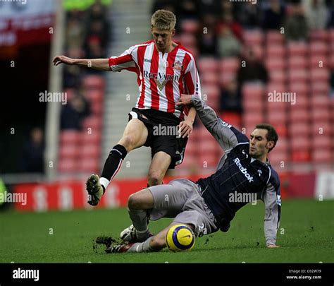 Sunderlands Jonathan Stead And Bolton Wanderers Nicky Hunt Stock