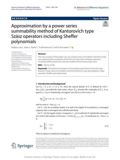 Pdf Approximation By A Power Series Summability Method Of Kantorovich