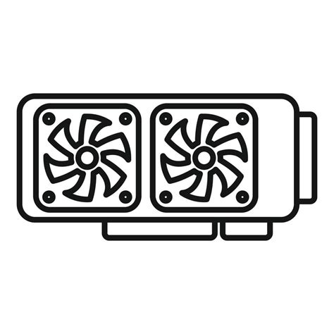 Gpu Card Cooler Icon Outline Vector Cpu Chip 15150487 Vector Art At Vecteezy