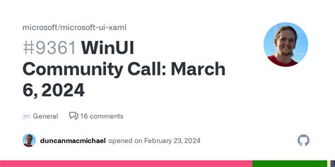 WinUI Community Call March Microsoft Microsoft Ui Xaml Discussion GitHub