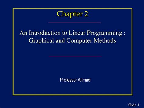 ppt introduction to linear programming optimizing resource