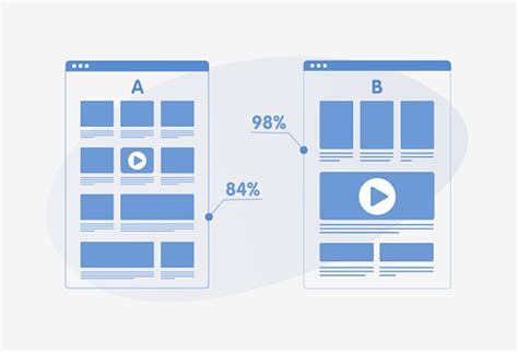 Split Test Comparison Flat Vector Concept Ab Testing With Randomized Experiments Campaign