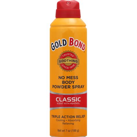 Gold Bond Body Powder Spray No Mess Classic Triple Action Relief 7