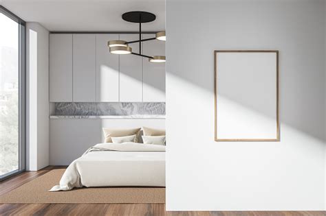 침대 린넨 창문이 있는 라이트 베드룸 인테리어 모형 포스터 0명에 대한 스톡 사진 및 기타 이미지 0명 3차원 형태 가구 Istock