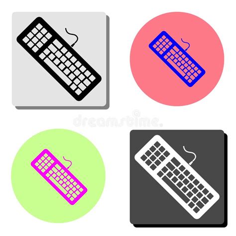 Keyboard Flat Vector Icon Stock Illustration Illustration Of Background