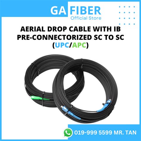 Pre Connectorized Sc Upc And Sc Apc Single Mode High Strength Drop Fiber Optic Patch Cord Shopee