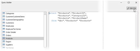 SQL Query Builder WinForms NET Reporting Tools DevExpress