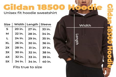 Gildan 18500 Size Chart Unisex Hoodie Graphic By Evarpatrickhg65