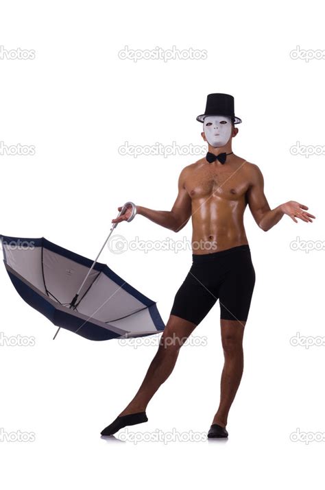 Naked Muscular Mime Isolated On White Stock Photo By Elnur