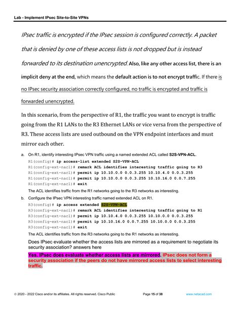 lab full ipsec implementation pdf computer networking computing