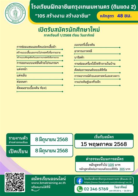 โรงเรียนฝึกอาชีพก โรงเรียนฝึกอาชีพกรุงเทพมหานคร ดินแดง 2