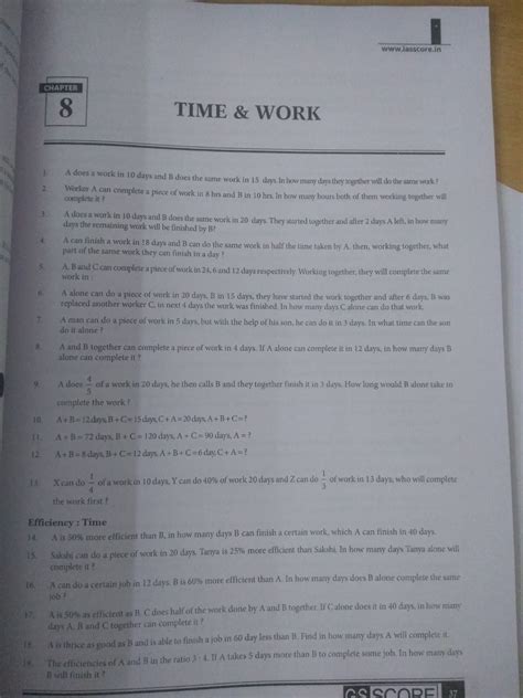 GS Score CSAT Practice Workbook Basic Numeracy Data Interpetation PT