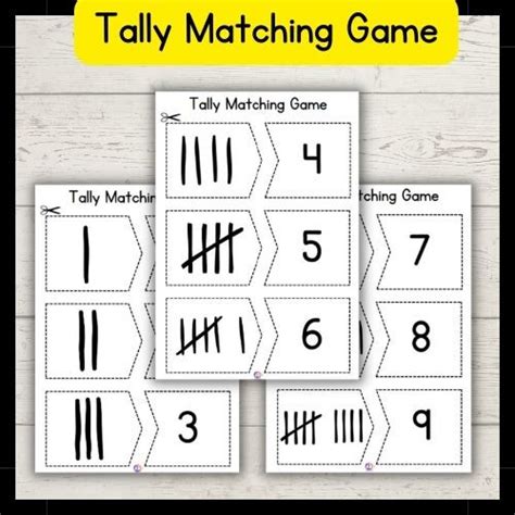 Tally Chart Matching Game Primaryresourcerack