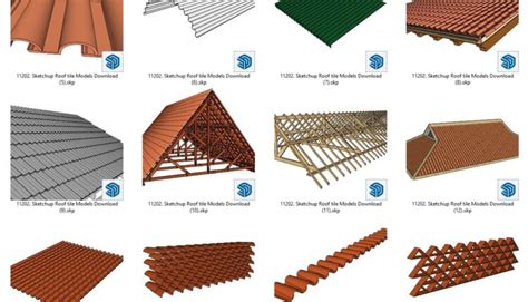11202 Sketchup Roof Tile Models Download Sketchup Models For Free