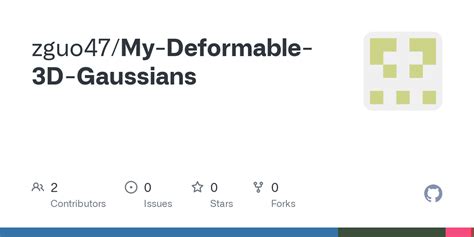 Github Zguo47 My Deformable 3d Gaussians