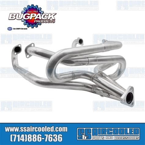 Bugpack Vw Exhaust Header 1 5 8in Merged Stainless Steel Vw Bug Super Beetle Ghia Bus Thing