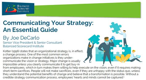 Communicating Your Strategy An Essential Guide Return On Investment Consulting Ltd