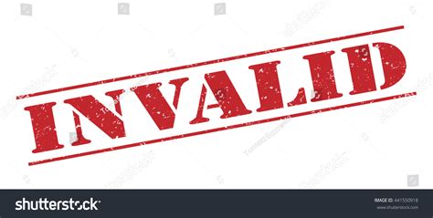 invalid vector stamp on white background stock vector royalty free