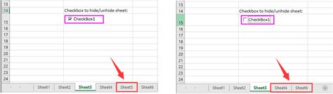 How To Use Checkbox To Hide Or Unhide A Worksheet In Excel