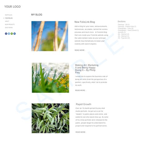 FolioLink Portfolio Websites With Blog Feature