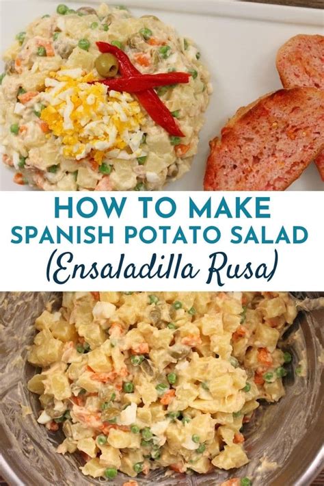 Ensaladilla Rusa Spanish Potato Salad Potato Salad Side Dishes Easy Spanish Potatoes