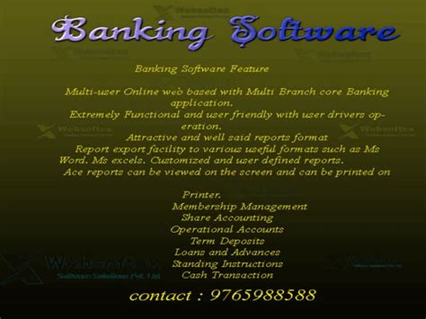 Banking Software Ppt