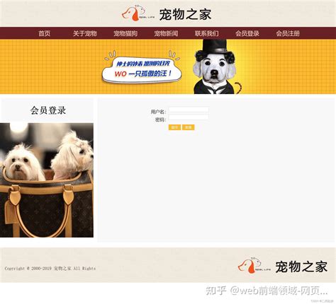 Html学生个人网站作业设计：宠物网站设计——宠物网站带会员登陆表单验证功能7页 知乎