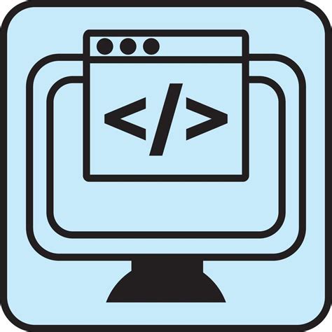 Lenguaje Informático Ilustración Vector Sobre Un Fondo Blanco