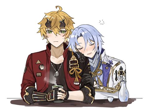 Kamisato Ayato And Thoma Genshin Impact Drawn By Gyoju Only Arme Nim Danbooru