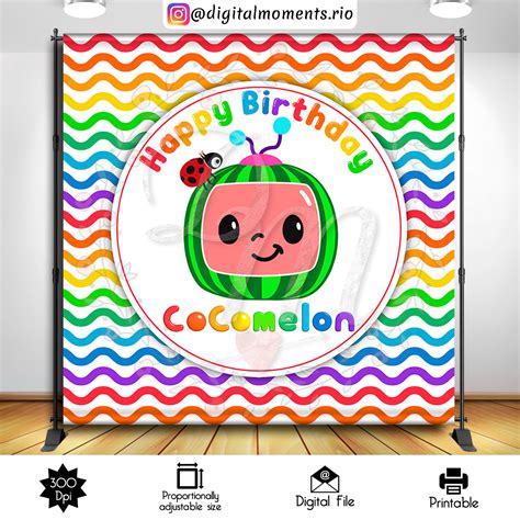 Copy Of Cocomelon 8x8 Custom Backdrop Digital File Only Digital Moments Rio