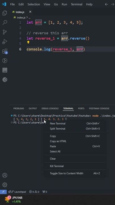 Understanding Toreversed Method In Javascript Javascriptdev Javascriptinterview Ytshorts