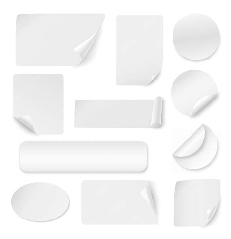 Premium Vector Curled Corners Stickers White Sticker Banners Sticky