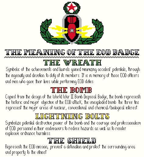 Eod Meaning Of The Badge Military Xstitch Com