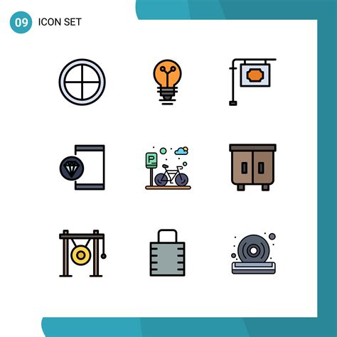 Pictogram Set Of Simple Filledline Flat Colors Of Cycle Development Biochemistry Develop App