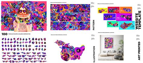 100 Modular Pattern Illustration 2296636 Softarchive