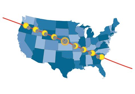 Info Of United States Solar Eclipse Path Map 158206 Vector Art At Vecteezy