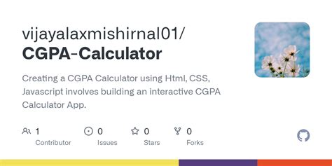 Github Vijayalaxmishirnal01 Cgpa Calculator Creating A Cgpa Calculator Using Html Css