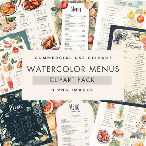 Illustrations Of Menus Clipart 8 Images Commercial License