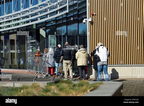 Netherlands March 15th Provincial And Waterboard Elections Queue Before Polling Station In The