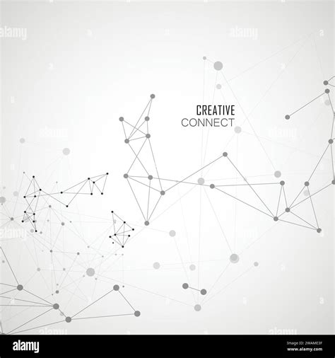 Geometric Connect Line And Dots Simple Technology Graphic Background Modern Geometric