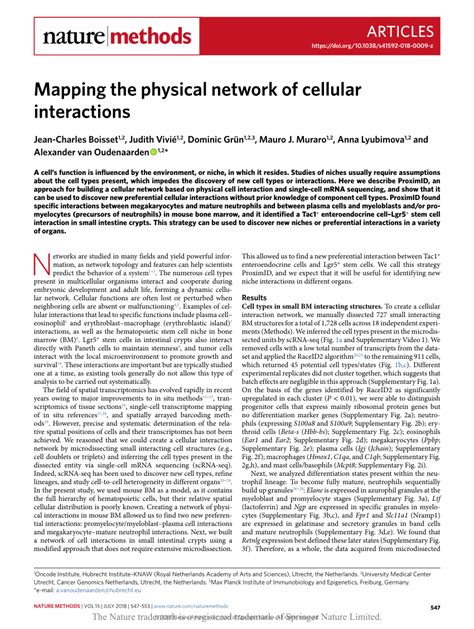 Mapping The Physical Network Of Cellular Interactions Request Pdf