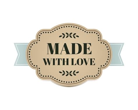 Сделано с любовью значок этикетки знак наклейка для органических продуктов значок органических